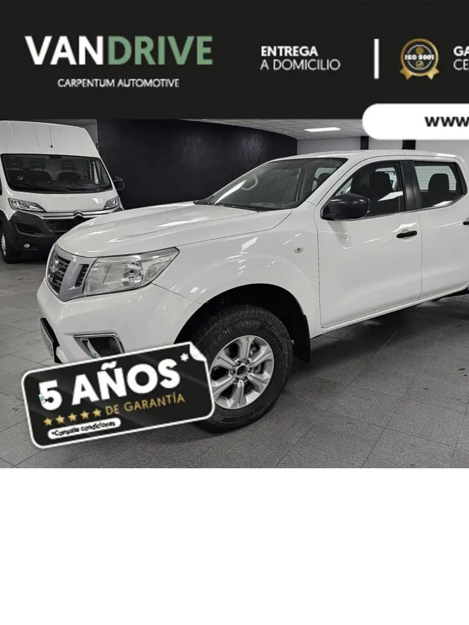 Renting Nissan Navara 2.3dCi Doble Cabina Visia Blanco 1 | Drenting