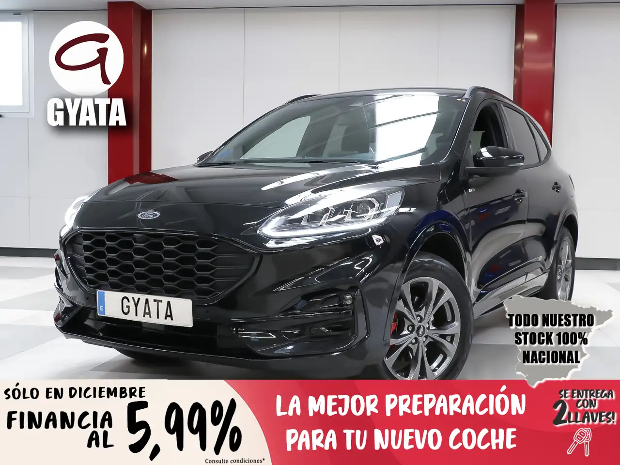 Renting Ford Kuga 2.5 Duratec PHEV ST-Line 4x2 Negro 3 1 | Drenting